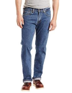 levi's men's 505 regular fit jeans (also available in big & tall), stonewash/stretch, 38w x 29l