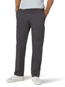 lee men's extreme motion twill cargo pant charcoal 38w x 32l