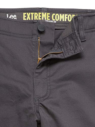 Lee Men's Extreme Motion Twill Cargo Pant Charcoal 38W x 32L