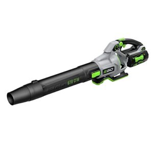 ego lb6703 670 cfm 180 mph 56v lithium-ion cordless electric variable-speed blower kit with 4.0ah battery and 320w charger included, black