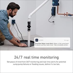 Moen Moen Smart Sump Pump Monitor, Wi-Fi Connectable Water Alarm Sensor for Basement Sump Pump, S2000ESUSA