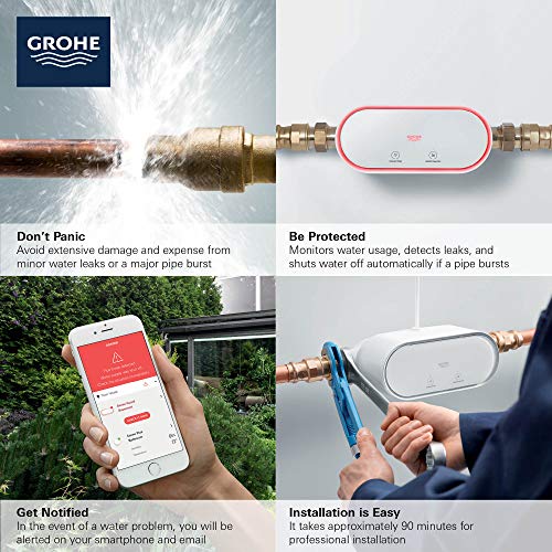 Grohe 22503LN0 Sense Guard Smart Water Controller , White