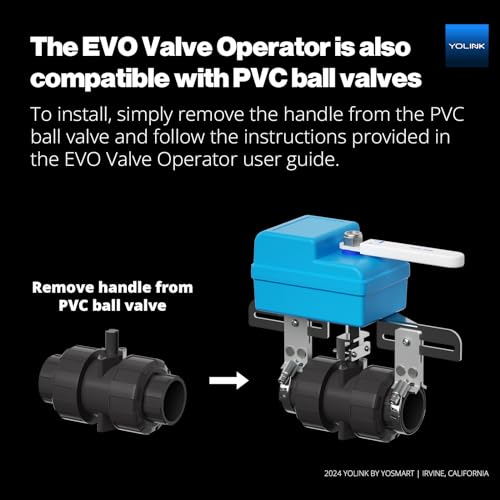 YoLink DIY Automatic Water Leak Detection & Shut-Off Starter Kit, Valve Operator, Wireless Valve Controller, (3) Leak Sensors, Hub