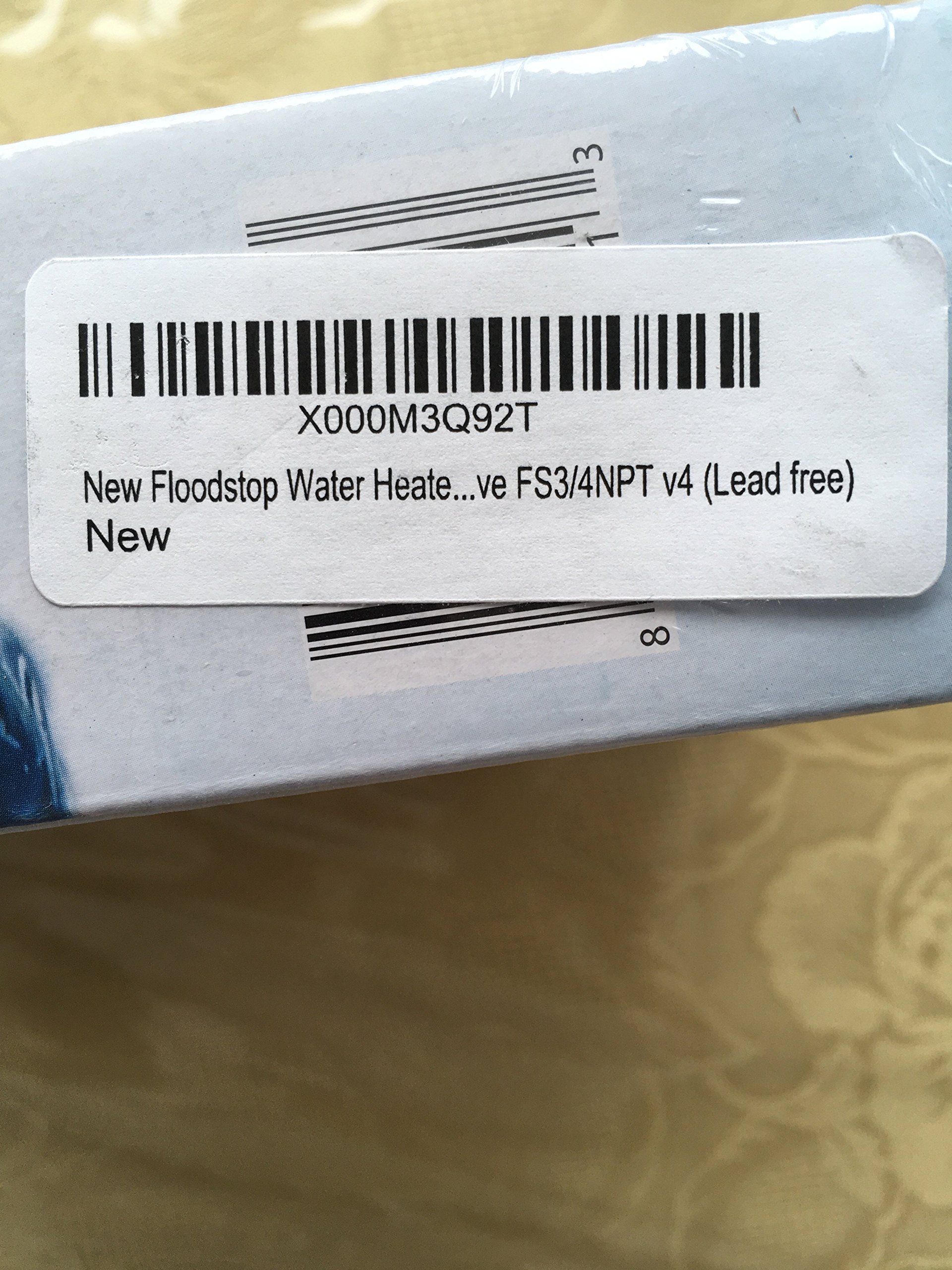 FloodStop Water Heater Auto-Shutoff Valve, FS3/4NPT, V4 Controller, Water Damage Prevention