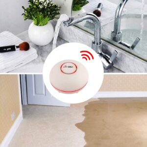 Water Leak Detector -Ourjob Water Alarm Surveillance Systems Water Detectors for Home Security, Kitchen，Bathroom, Basement (3 Pack)