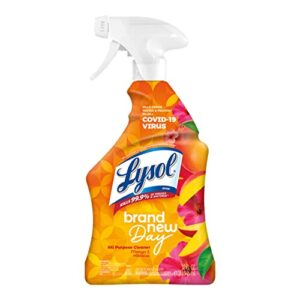 lysol all-purpose cleaner, sanitizing and disinfecting spray, to clean and deodorize, mango & hibiscus scent, 32oz