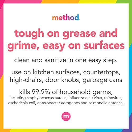 Method Antibacterial All-Purpose Cleaner Spray, Bamboo, Kills 99.9% of Household Germs, 28 Fl Oz (Pack of 4)