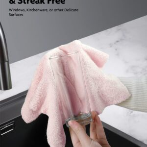 Fantasticlean Microfiber Cleaning Cloth Roll -75 Pack, 12x12", Tear Away Towels, Reusable Washable Rags (Pink)