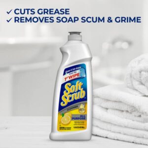 Soft Scrub All Purpose Cleaner, Surface Cleanser, Lemon, 36 Fluid Ounces, 6 Count