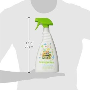 Babyganics Multi Surface Cleaner, Fragrance Free, For Hard Surfaces, Glass, Stainless Steel, Tiles, and Walls, 32 Fl Oz Spray Bottle (Pack of 3)