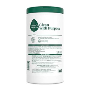 Seventh Generation Multi Purpose Wipes All Purpose Cleaning Garden Mint scent with 100% Essential Oils and Botanical Ingredients 70 count, Pack of 3