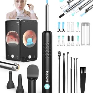 BEBIRD Ear Wax Removal Tool - R1 Upgraded Ear Cleaner with 1080P Camera, Smart Visual Earwax Remove Kits with 7 Pcs Ear Set for Daily Ear Pick, 6 LED Lights, 5 Types of Ear Scoop Ear Tips Replacement