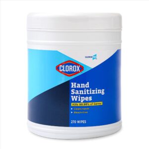 clorox pro hand wipes in resealable canister, 270 ct | clorox alcohol free wipes with bzk | clorox hand wipes, travel hand wipes, alcohol free hand wipes, wipes for hands