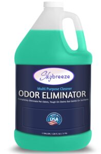 multi purpose cleaner pet odor eliminator - ph neutral - strong odor floor cleaner - pet odor eliminator for home - best scent remover for cat and dog pee all purpose cleaner 1 gallon (sky breeze)