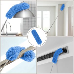 Dusters for Cleaning 5 PCS Duster Microfiber Duster Cleaning Kit with 100 Inch Telescoping Extension Pole,Reusable Bendable Dusters, Washable Dusters for Cleaning Ceilings Fans