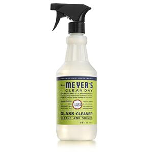 mrs. meyer's clean day mirror & window cleaner, great for indoor & outdoor glass surfaces, lemon verbena, 24 fl oz