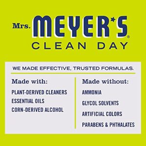 MRS. MEYER'S CLEAN DAY Mirror & Window Cleaner, Great for Indoor & Outdoor Glass Surfaces, Lemon Verbena, 24 Fl Oz