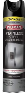 weiman stainless steel cleaner and polish spray, fights fingerprints, leaves no streaks, 12 oz