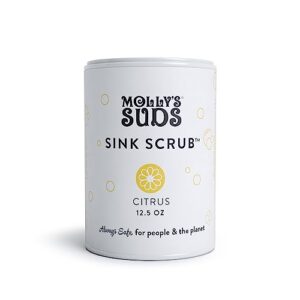 Molly's Suds Sink and All Purpose SCRUB | Gently Removes Stains, Scrubs Away Grease & Gime, Buffs out Scratches | Earth Derived Ingredients | 2 Pack, Citrus Scent