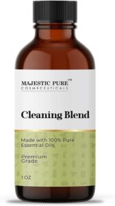 majestic pure cleaning essential oil blend | 100% pure & natural premium grade oil for diy products, cleaning | blend of lemon, orange, peppermint, citronella | for aromatherapy & diffuser | 1oz