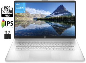 2022 newest hp 17.3" fhd ips laptop computer, 11th gen intel dual core i3-1115g4 (upto 4.1ghz, beats i5-1030g7), 16gb ram, 256gb pcie ssd,uhd graphics, bluetooth, hdmi,webcam, windows 11+marxsolcables