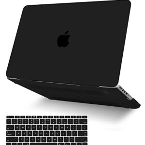 KECC Case Compatible with MacBook Air 13 inch Case 2022 2021 2020 Release A2337 M1 A2179 Retina Display + Touch ID Protective Plastic Hard Shell + Keyboard Cover (Matte Black)