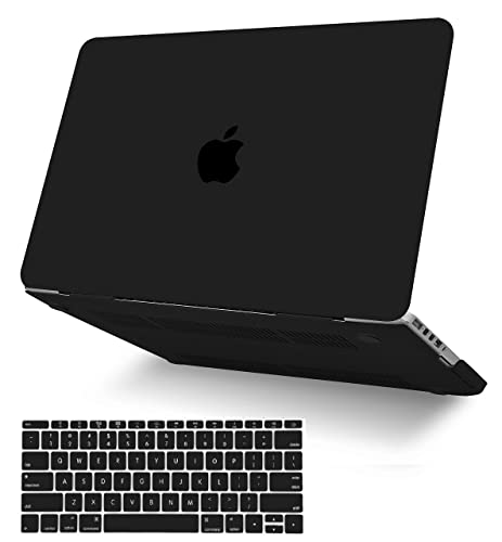 KECC Case Compatible with MacBook Air 13 inch Case 2022 2021 2020 Release A2337 M1 A2179 Retina Display + Touch ID Protective Plastic Hard Shell + Keyboard Cover (Matte Black)