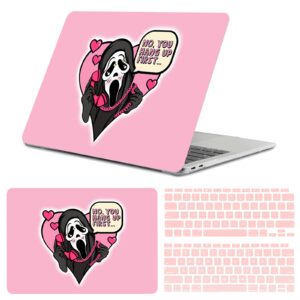 gabraden compatible with macbook air 13 inch case,2020 2019 2018 release,(a2337 m1 a2179 a1932),with touch id and 2 pack keyboard protectors (pink-a51, air 13'' a2337 m1 a2179 a1932)