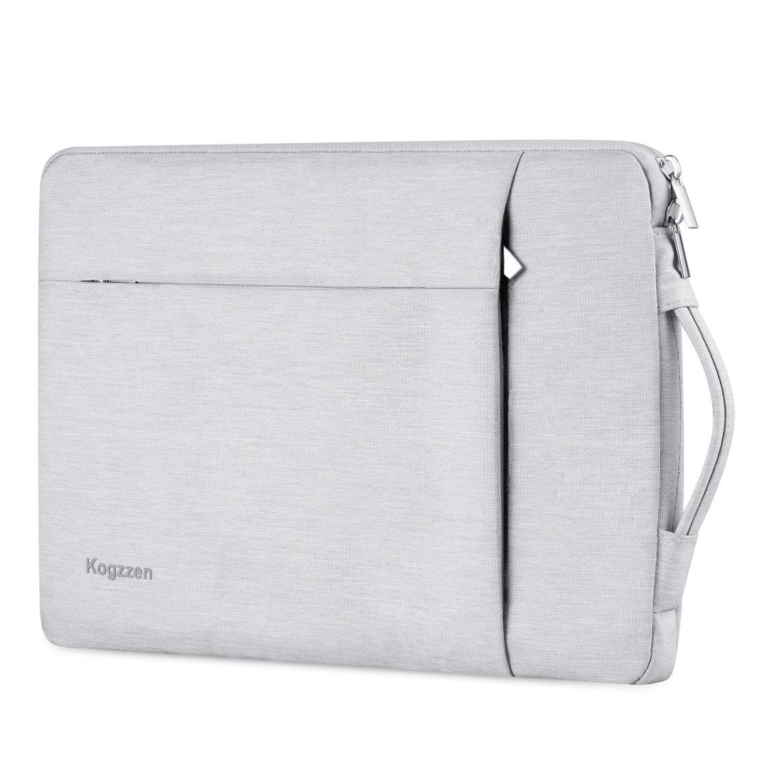 Kogzzen 13-14 Inch Laptop Sleeve Waterproof Shockproof Case Bag Compatible with MacBook Pro 14 13 inch/MacBook Air 13.3/ Dell XPS 13/ Surface Laptop 13.5/ iPad Pro 12.9 - Light Gray