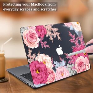 CISSOOK Floral Case for 2010-2015 2017 MacBook Air 13 inch Case Model A1466/A1369, Plastic Hard Shell Case & Keyboard Cover & Screen Protector for Old MacBook Air 13.3" No Touch ID, Gorgeous flowers