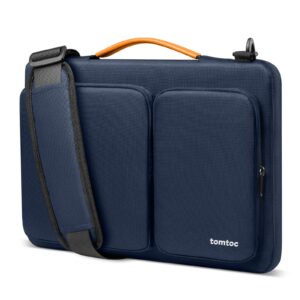 tomtoc 360 protective laptop shoulder bag for 13 inch macbook pro m2/a2686 m1/a2338 2022-2016, macbook air m3/a3113 m2/a2681 m1/a2337 2024-2018, 13-in surface pro 10/9, water-resistant accessory case