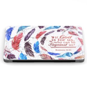 Mertak Hard Case Compatible with MacBook Pro 16 14 14 2022 Air 13 inch 12 11 2021 2019 2018 2017 Romans 8:31 Touch Bar Protective Christian Cover Feathers Boho Bible Verse Quote Scripture