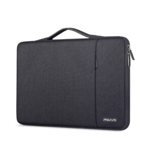 mosiso 360 protective laptop sleeve compatible with macbook air/pro, 13-13.3 inch notebook, compatible with macbook pro 14 inch 2023-2021 a2779 m2 a2442 m1, vertical bag with handle&pocket, space gray