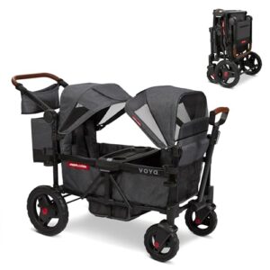 radio flyer voya stroller wagon, 2 seater wagon stroller for kids with low sides, baby stroller wagon, double stroller