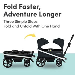 BOB Gear Renegade Canopy Stroller Wagon with 3 Seats, 5-Point Harness System, All-Terrain Tires, and Push and Pull Handle, Nightfall