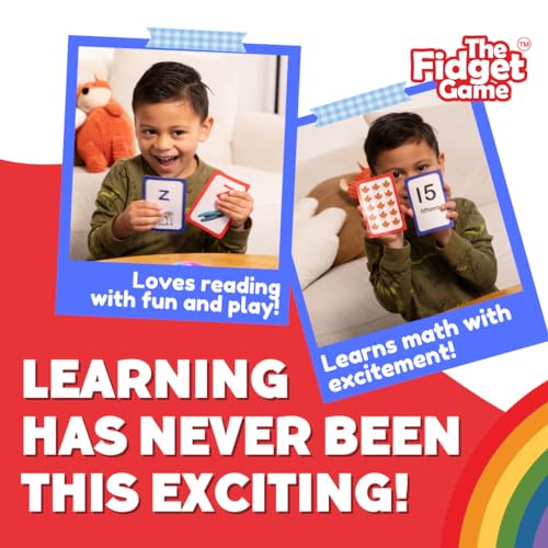 The Fidget Game Kindergarten Learning Bundle - Learn to Read in Weeks, Master 500 Flash Cards - High-Frequency Dolch Sight Words, Numbers, Addition & Subtraction & Shapes - for Pre-K to Grade 3