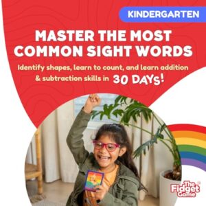 The Fidget Game Kindergarten Learning Bundle - Learn to Read in Weeks, Master 500 Flash Cards - High-Frequency Dolch Sight Words, Numbers, Addition & Subtraction & Shapes - for Pre-K to Grade 3