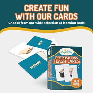 Preposition Flash Cards | 7 Total Prepositions 49 Picture Cards for Speech Therapy - for Teachers, Parents, ESL Teaching Materials and Speech Therapy Materials with 5 Sequencing Learning Games