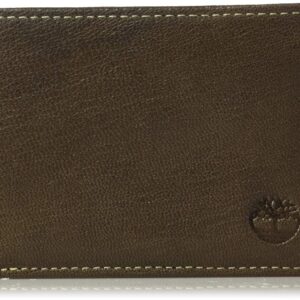 Timberland Men's Leather Passcase Security RFID Wallet, Dark Brown, One Size