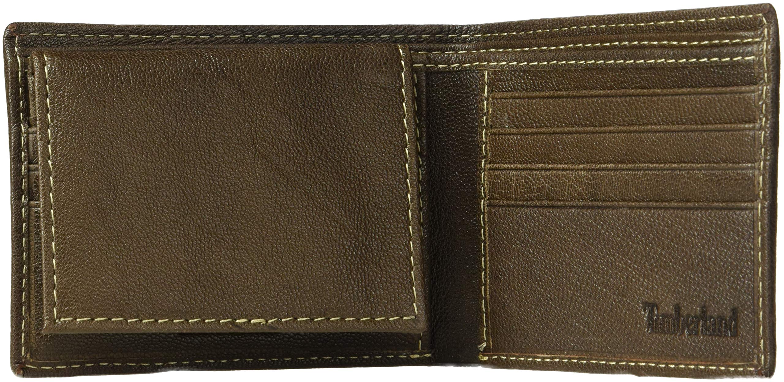 Timberland Men's Leather Passcase Security RFID Wallet, Dark Brown, One Size