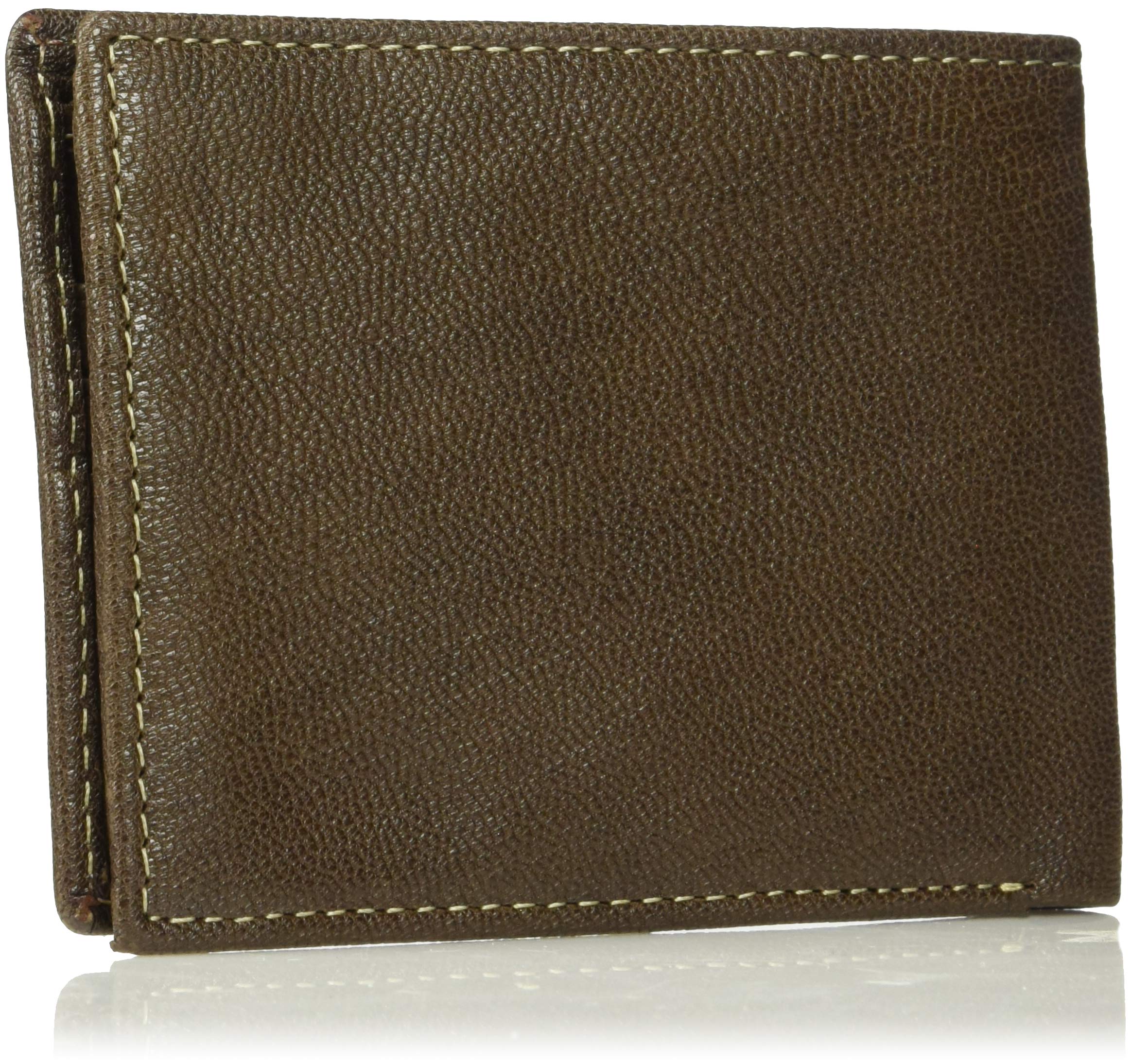 Timberland Men's Leather Passcase Security RFID Wallet, Dark Brown, One Size