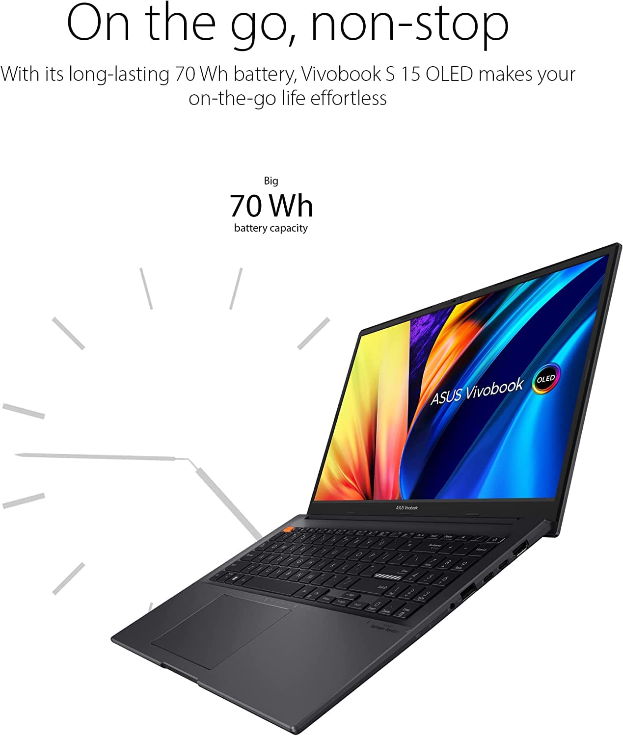 ASUS Vivobook S 15 2023 Laptop 15.6" FHD OLED 14-Core 12th Intel Core i7-12700H 16GB DDR4 512GB SSD Iris Xe Graphics Thunderbolt 4 Wi-Fi 6E Backlit Keyboard Fingerprint Windows 11 Home w/ONT 32GB USB