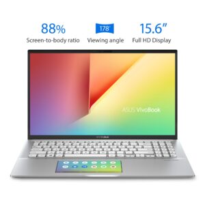 ASUS VivoBook S15 Thin & Light Laptop, 15.6” FHD, Intel Core i5-8265U CPU, 8GB DDR4 RAM, PCIe NVMe 512GB SSD, Windows 10 Home, S532FA-DB55, Transparent Silver