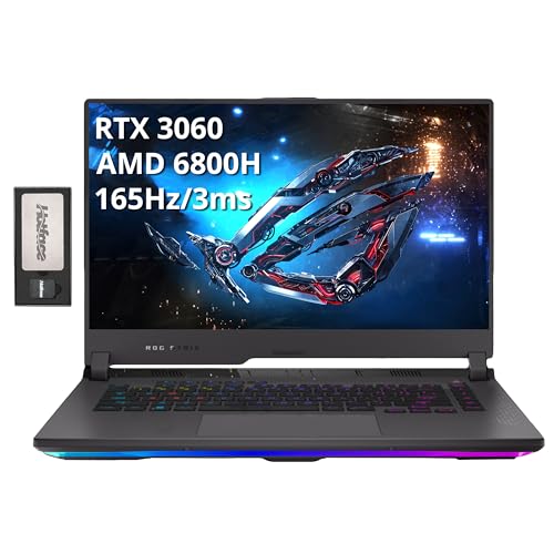 Asus 2022 ROG Strix G15 15.6'' FHD 144Hz Gaming Laptop, AMD Ryzen 7-4800H, 32GB RAM, 1TB PCIe SSD, Backlit Keyboard, GeForce RTX 3060 Graphics, Windows 11 Home, Gray, 32GB USB Card