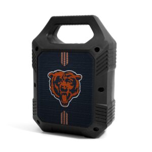 soar nfl shockbox xl led wireless bluetooth speaker, chicago bears