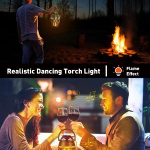 MOFOKEAY 2 Pack Outdoor Bluetooth Speakers,Wireless Speaker with LED Flame Speaker BT 5.0,Waterproof Torch Lantern for Patio Pool Party,Gifts for Women Men