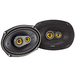 kicker cs series 150 watt 6 x 9 inch car audio coaxial speaker pair, black