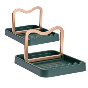 bytkgpt pot lid holder organizer pan pot cover lid rack stand holder, easy to clean plastics-2 piece