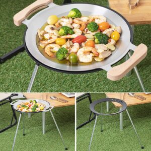 Campfire Cooking Stand, Campfire Tripod Stainless Steel Portable Liftable Open Fire Tripod Grill for Barbecue Cooking