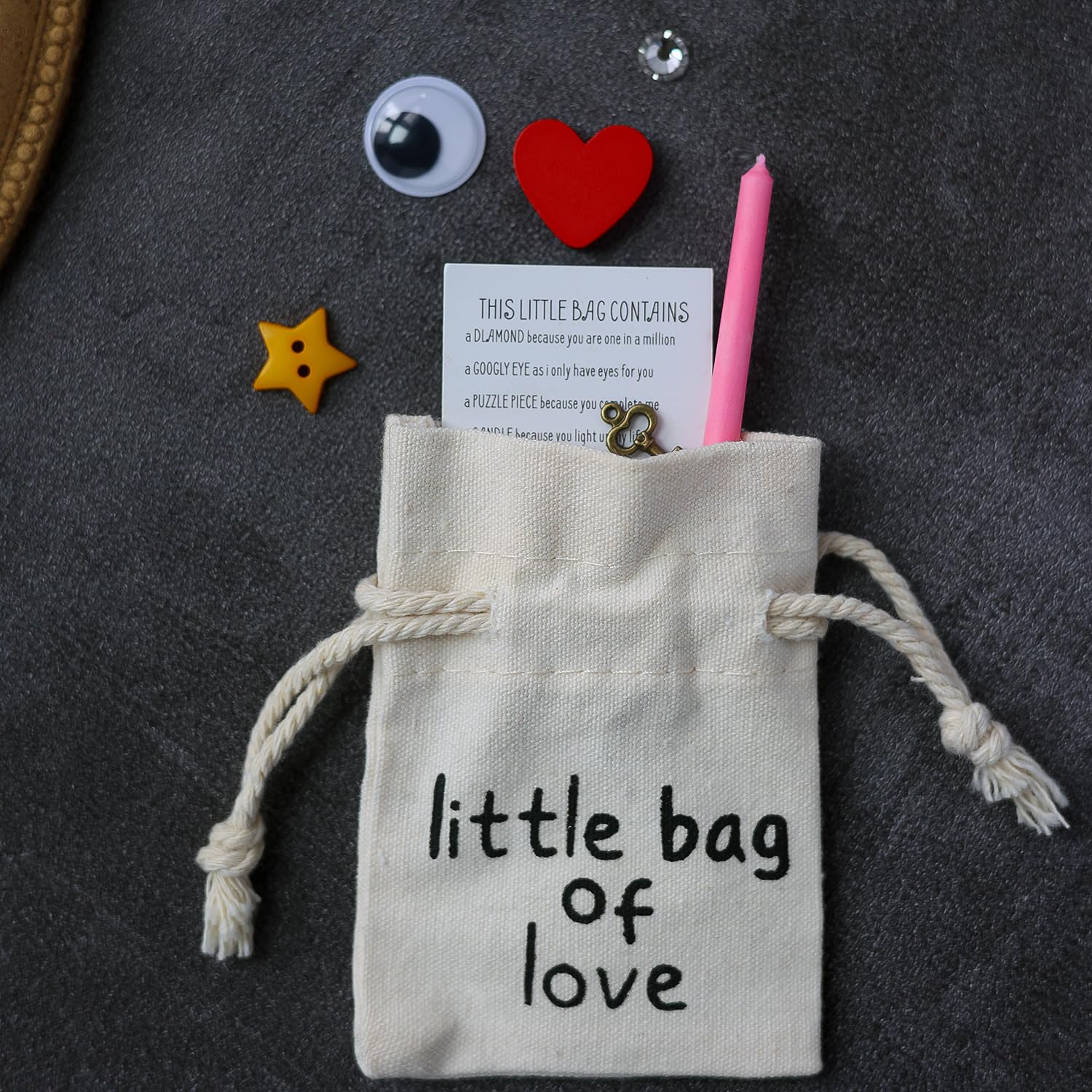 Anniversary Gift,Little Bag of Love,Gift for Him,I Love You Gift, Girlfriend Boyfriend Gift Ideas,Valentines Day Couples Gift Ideas.